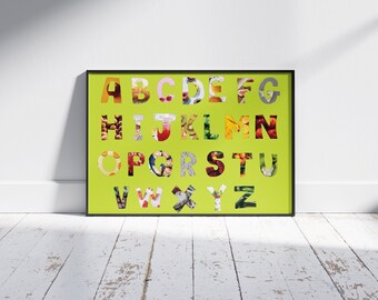 Alphabet Food Poster - Etsy