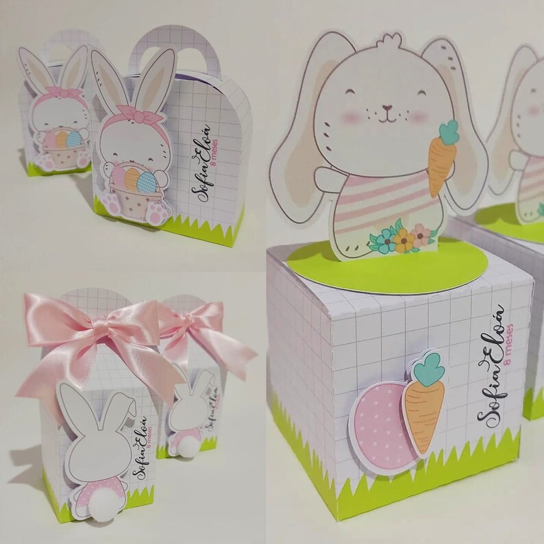 DIY Printable File Template Easter Bunny Chocolate Box Wrappers ...