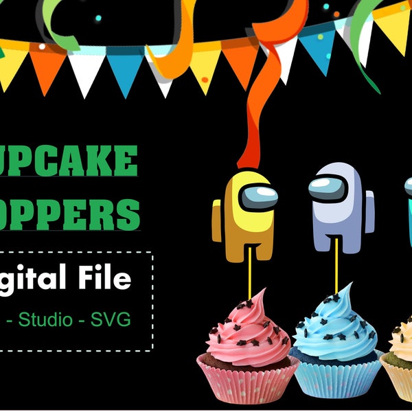 Among Us Cupcake Topper Printable Etsy