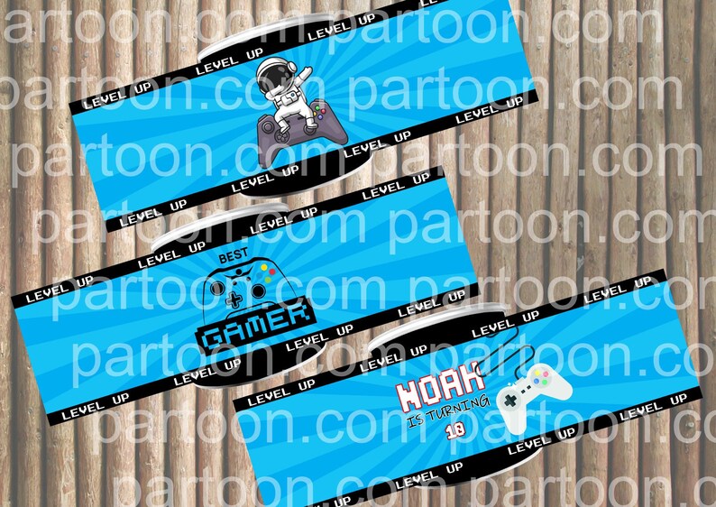 DIY Printable File Template Mini Pringles Potato Labels Gaming Gamer ...