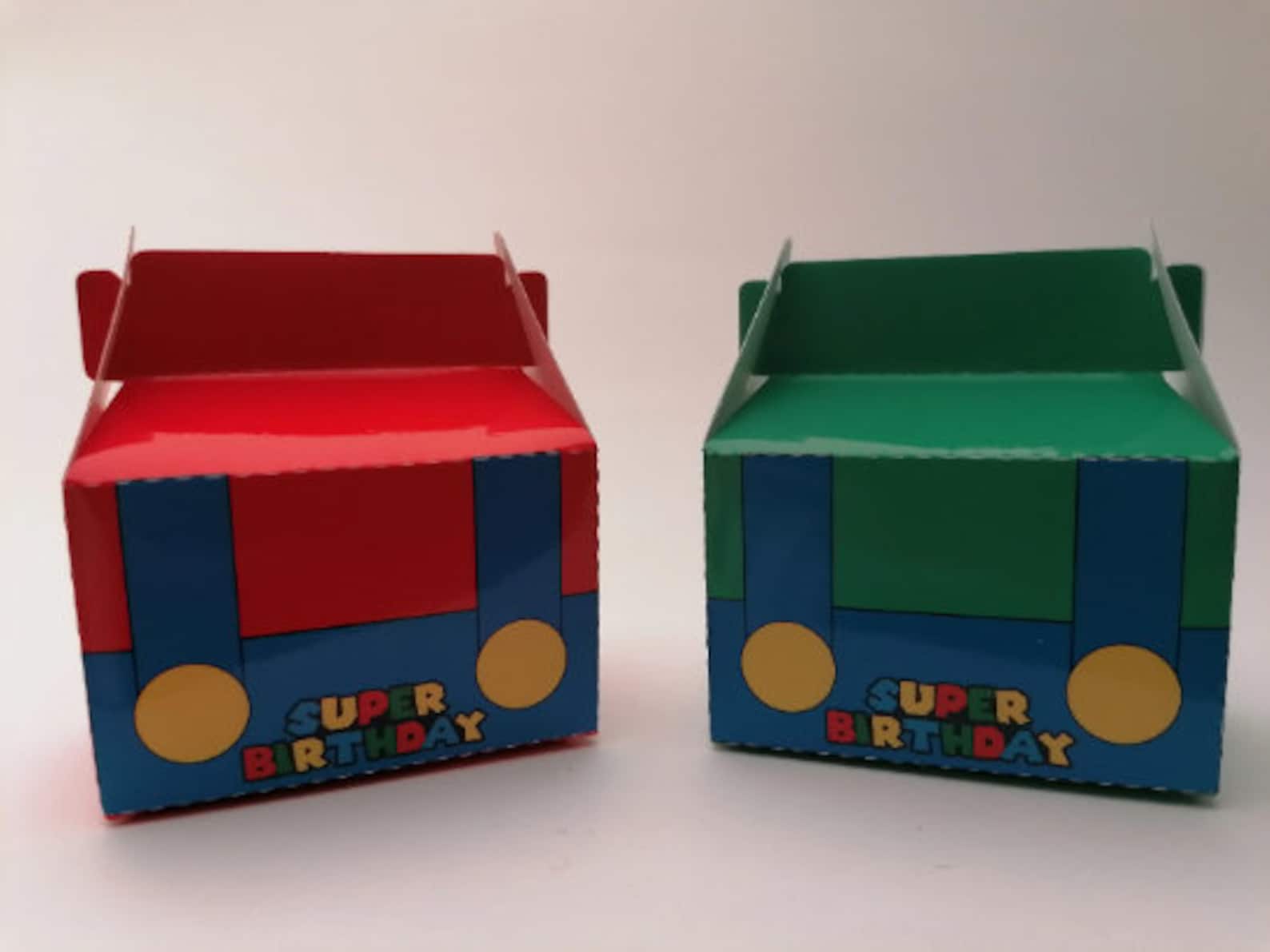 Set of 9 Box Super Mario Treat Boxes Gable Boxes Birthday Decoration ...