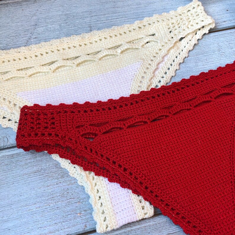 Englishespañol Pattern for Crochet Bikini Bottom dos Colores, Sizes XS ...