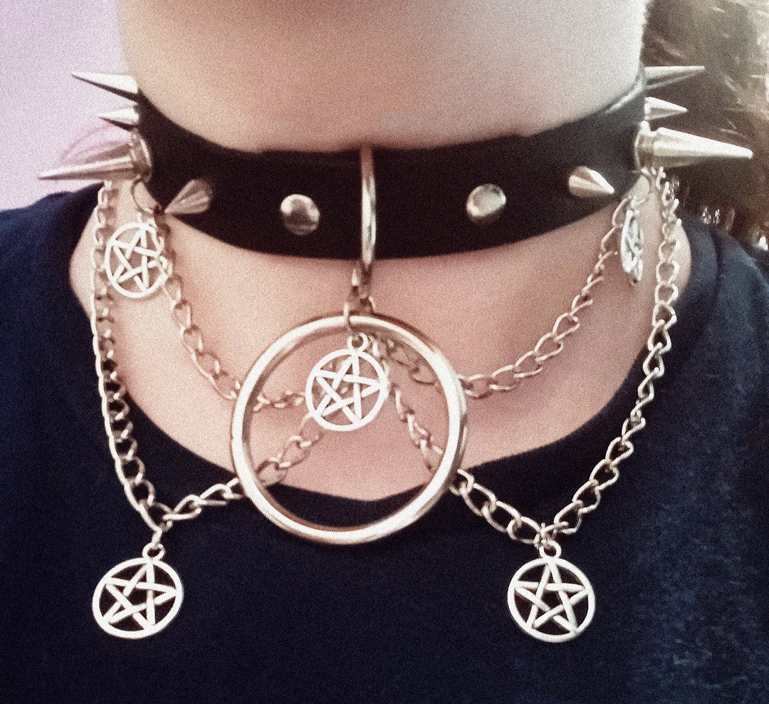 Fallen || Punk/goth Leather Choker - Etsy