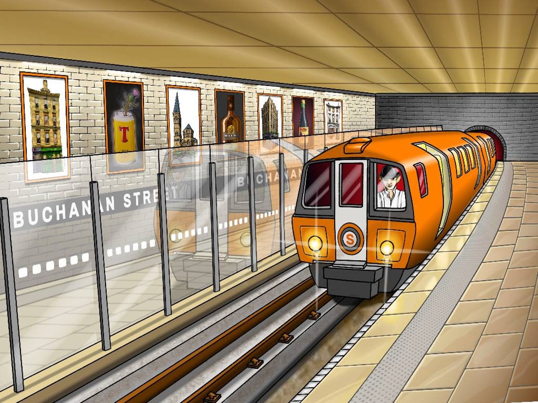 Clockwork Orange - Glasgow Subway, Underground, Art, Gift, Retro, Film, Movies, Kubrick ...