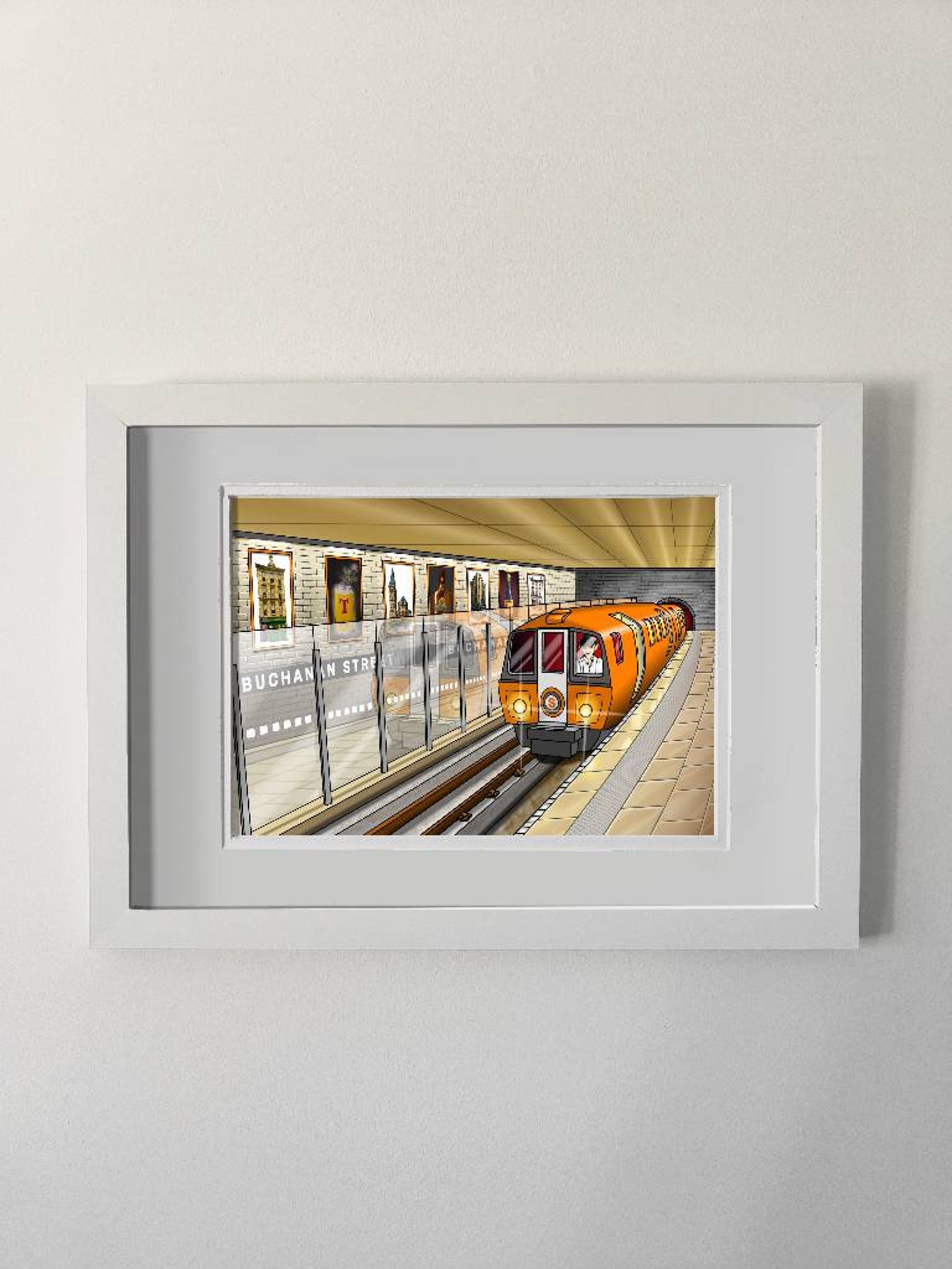 Clockwork Orange - Glasgow Subway, Underground, Art, Gift, Retro, Film ...