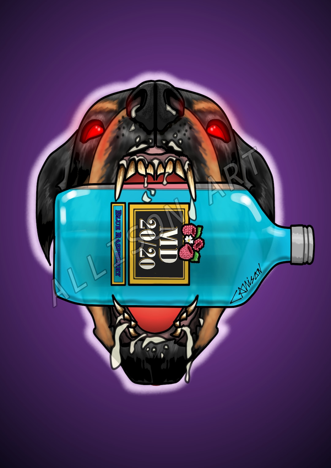 Mad Dog 20/20 - Art, MD 20/20, Drinks, Wine, Cocktail, Poster, Gift ...