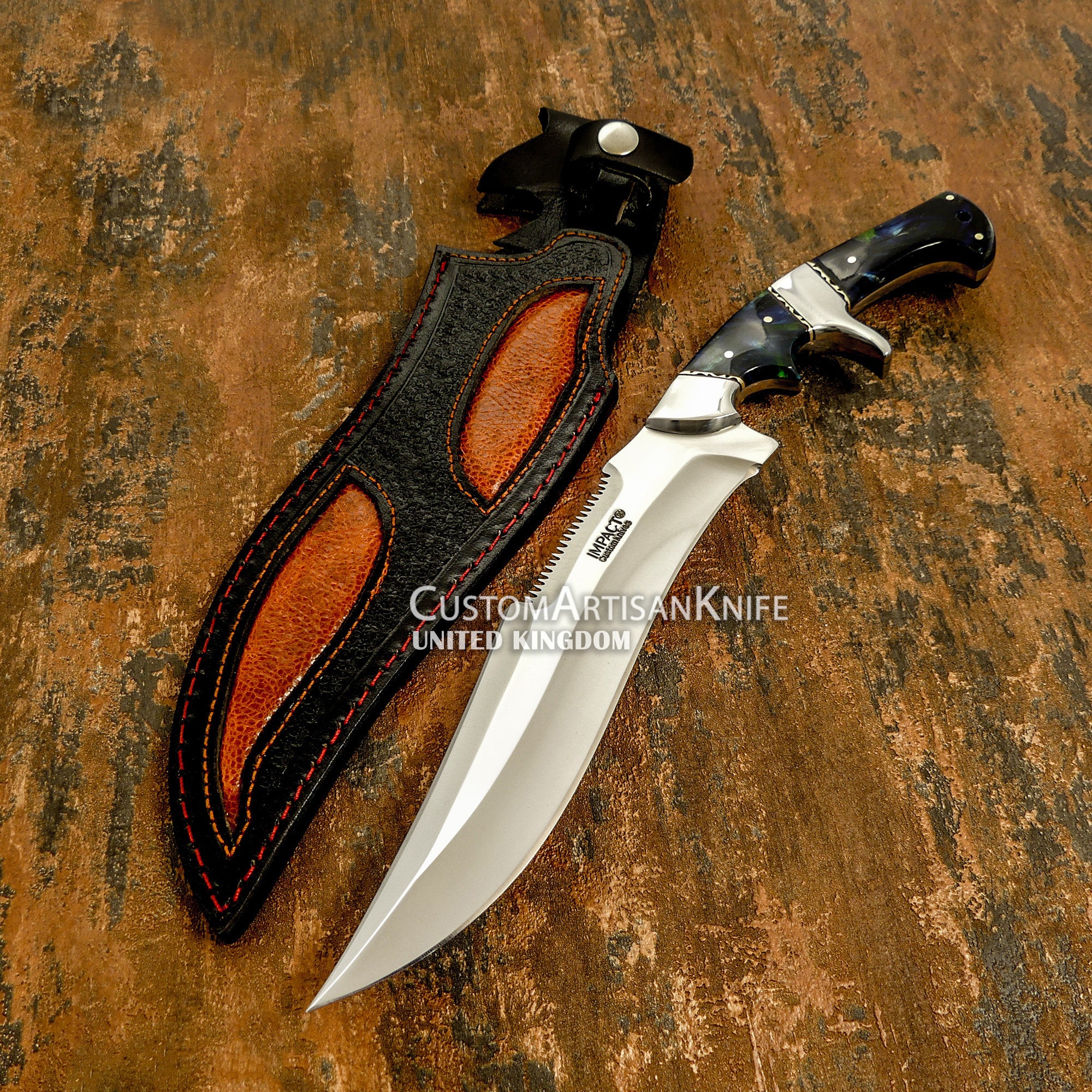 1-of-a-kind Custom Sub-hilt Bowie Knife Sawtooth Profile - Etsy