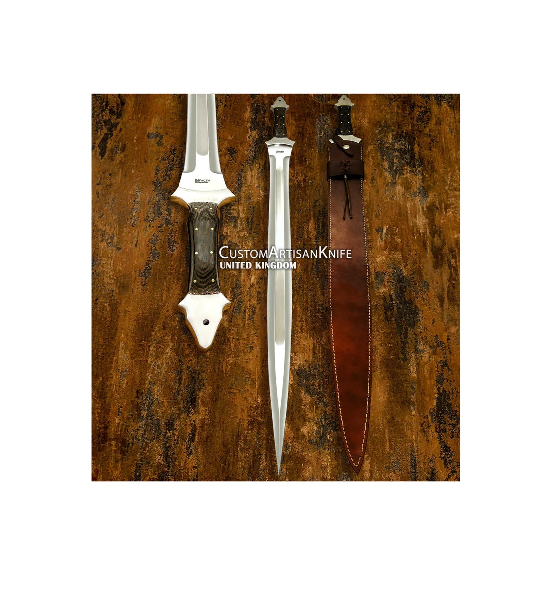 Hand Forged Custom Full Tang 36.75" Medieval Viking Fuller Sword Dagger ...