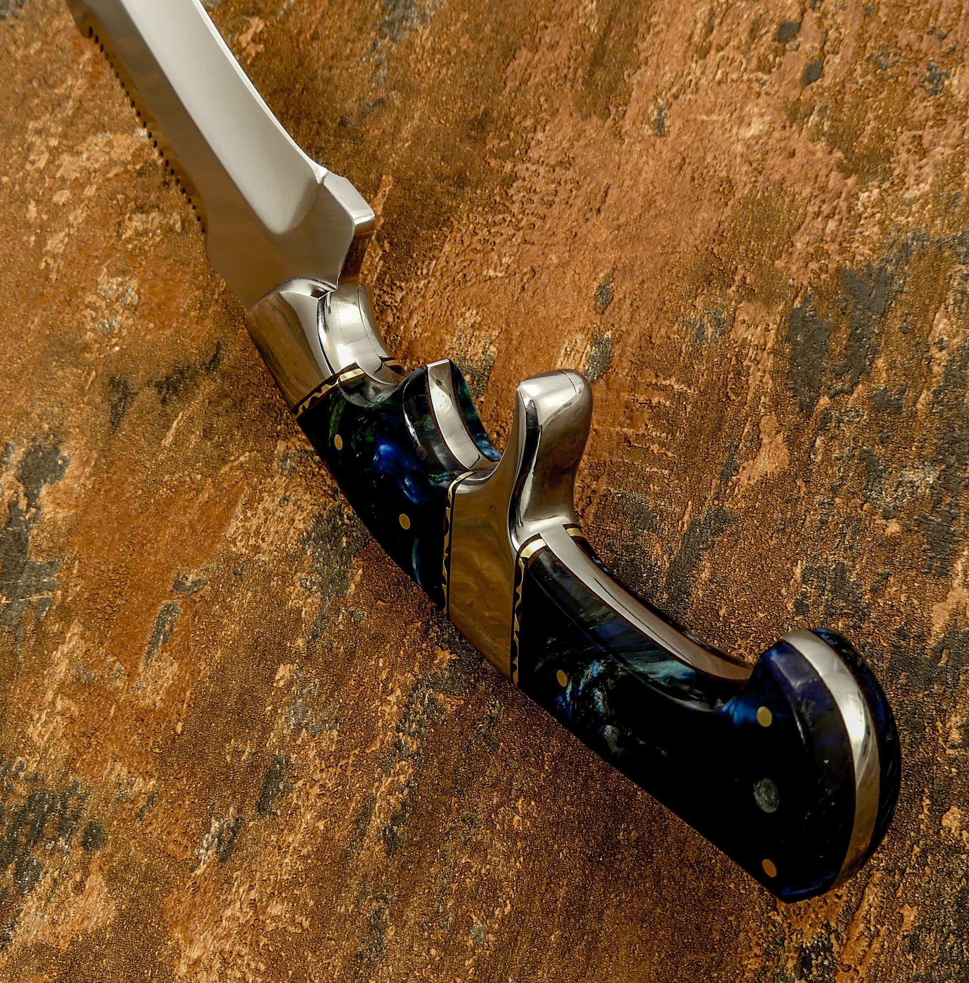 1-of-a-kind Custom Sub-hilt Bowie Knife Sawtooth Profile - Etsy