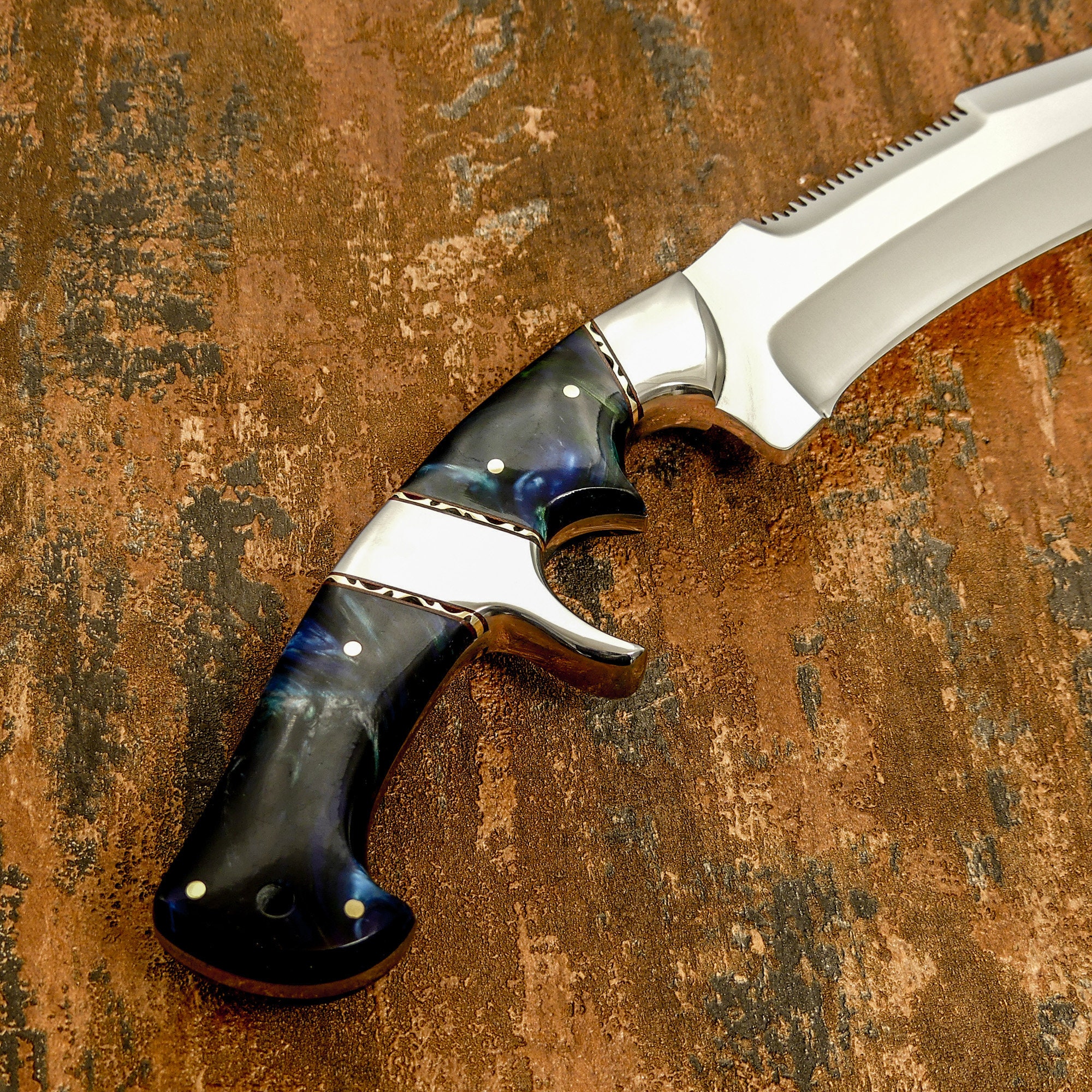 1-of-a-kind Custom Sub-hilt Bowie Knife Sawtooth Profile - Etsy