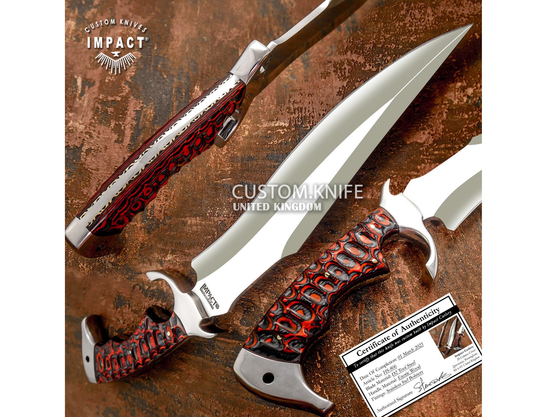 Hand Forged Custom Full Tang Bowie Knife - Etsy