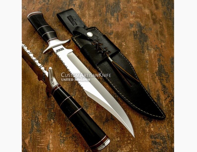 Hand Made Bowie Knife Bull Horn Handle - Etsy