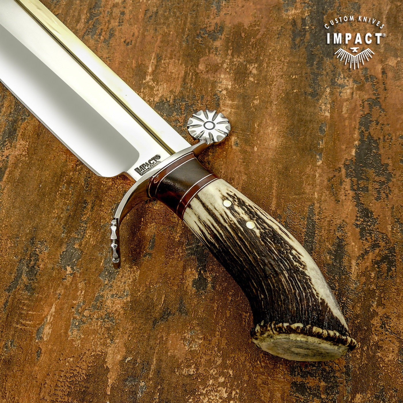 Hand Made Custom Art Bowie Knife Crown Antler - Etsy