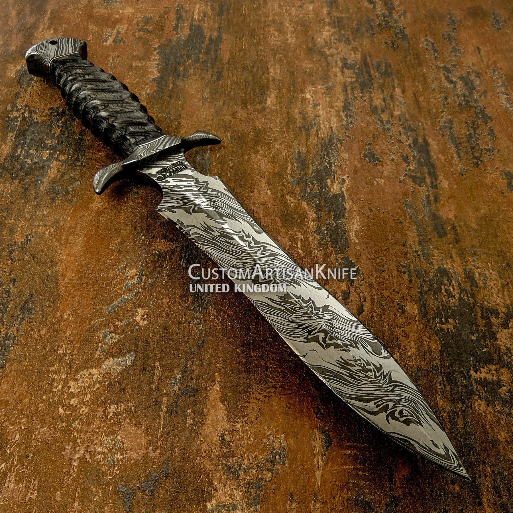 Hand Made Custom Damascus Dagger Knife - Etsy