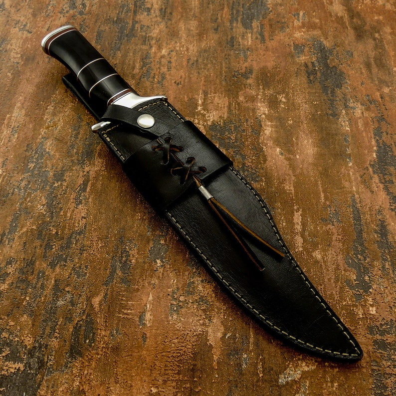 Hand Made Bowie Knife Bull Horn Handle - Etsy