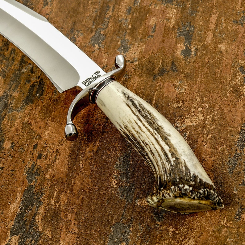 Hand Forged Custom Art Bowie Knife Crown Antler - Etsy