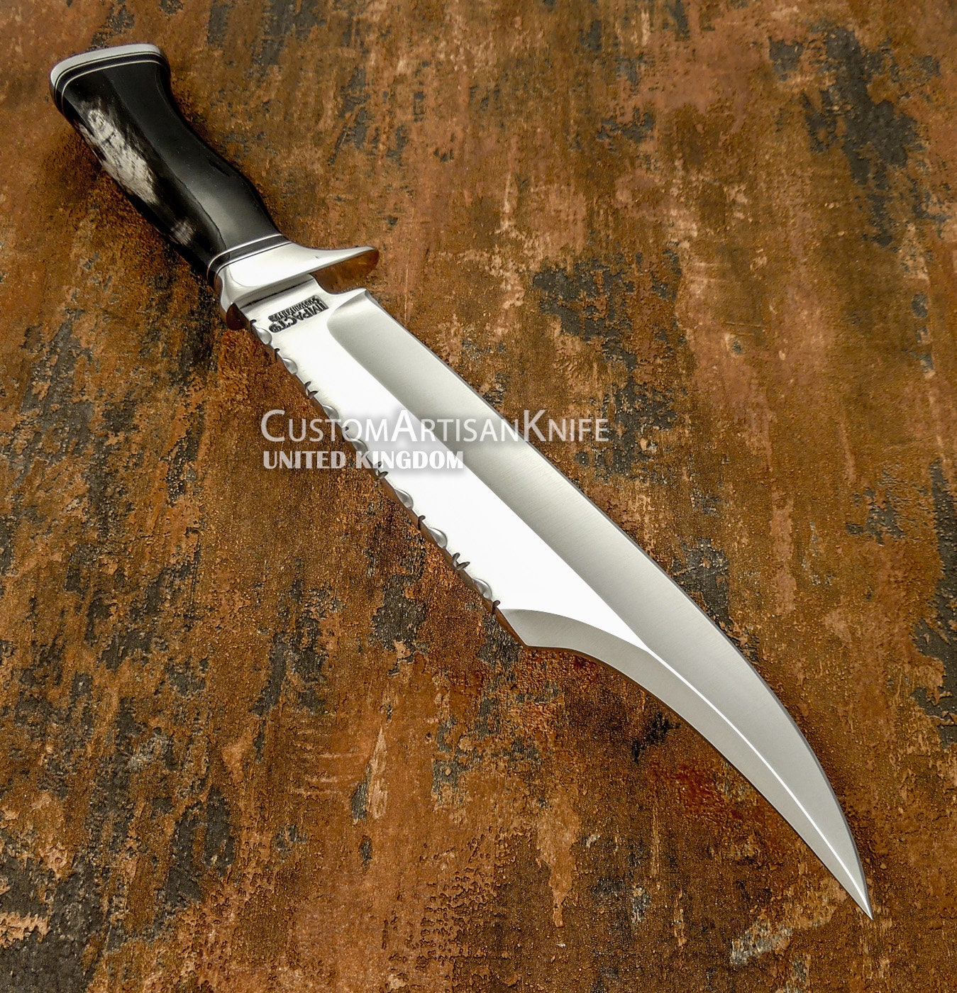 Hand Made Custom Bowie Knife Bull Horn Handle - Etsy