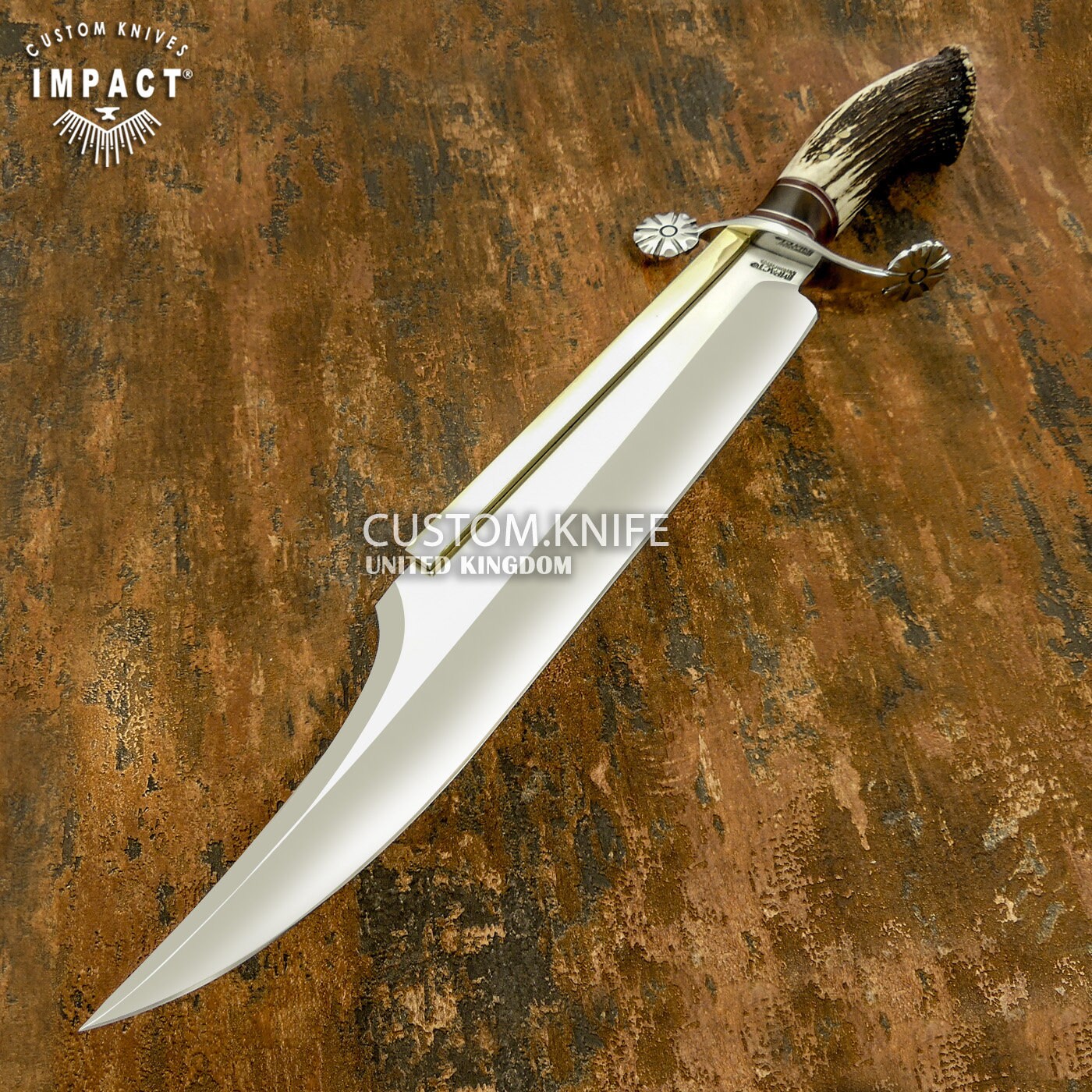 Hand Made Custom Art Bowie Knife Crown Antler - Etsy