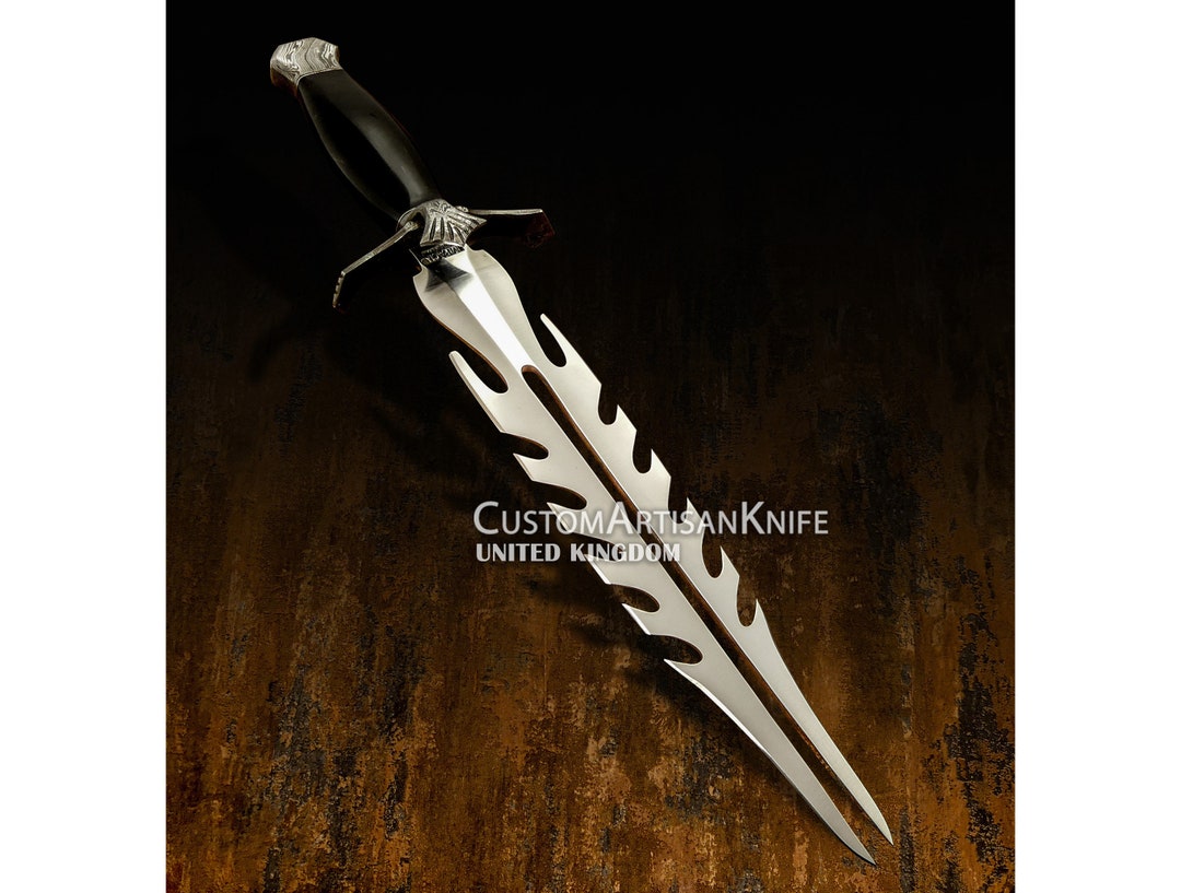 1-of-a-kind Rare Custom Predator Dagger Knife Hand Forged Damascus ...