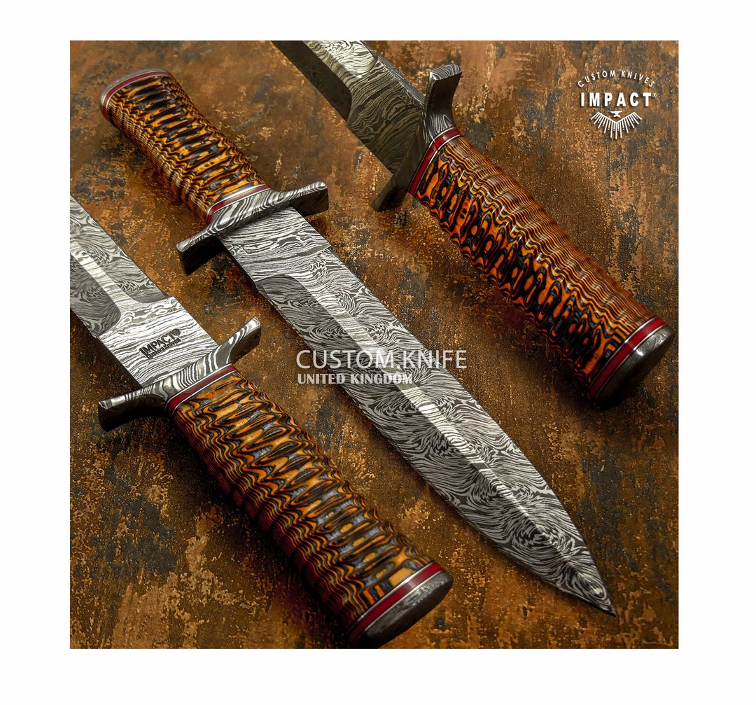 Custom Damascus Dagger Knife - Etsy