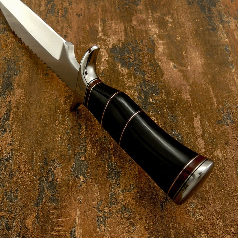 Hand Made Bowie Knife Bull Horn Handle - Etsy