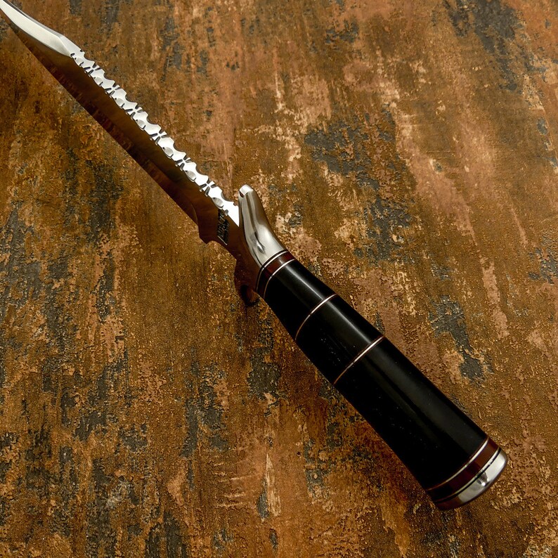 Hand Made Bowie Knife Bull Horn Handle - Etsy