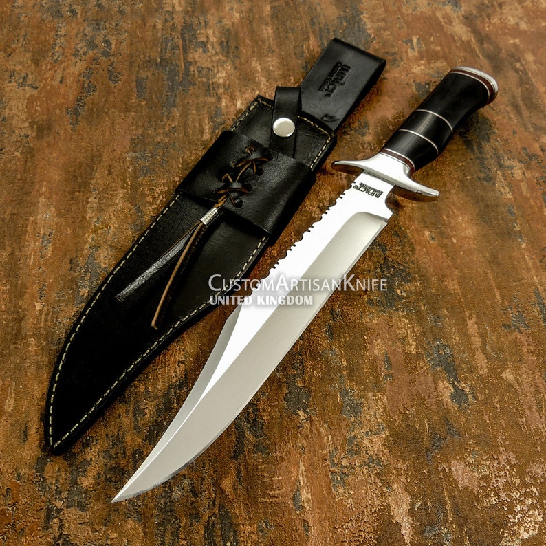 Hand Made Bowie Knife Bull Horn Handle - Etsy