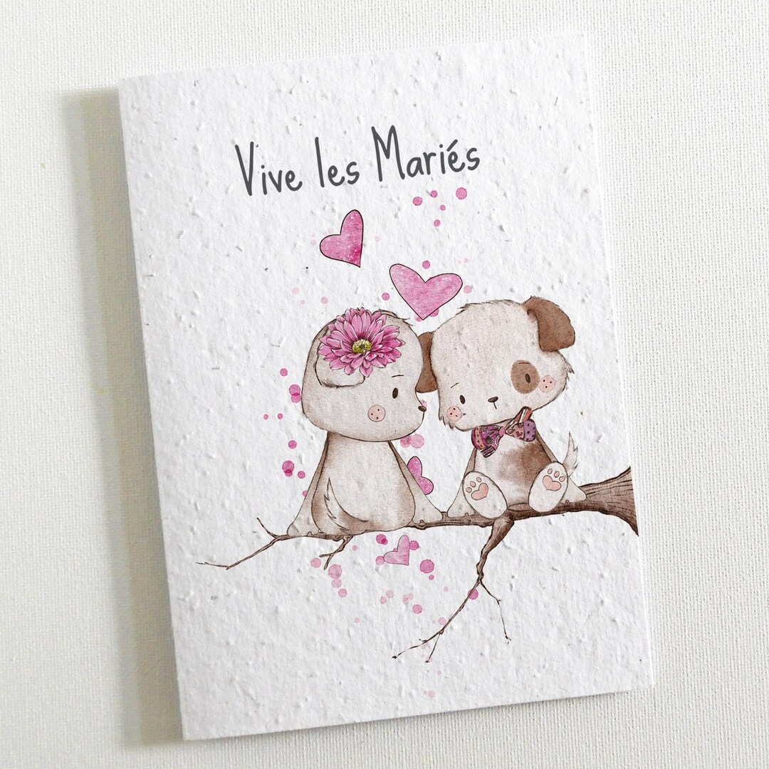 Plantable Wedding Card. Eco-friendly, Zero Waste Wedding Card Made From ...