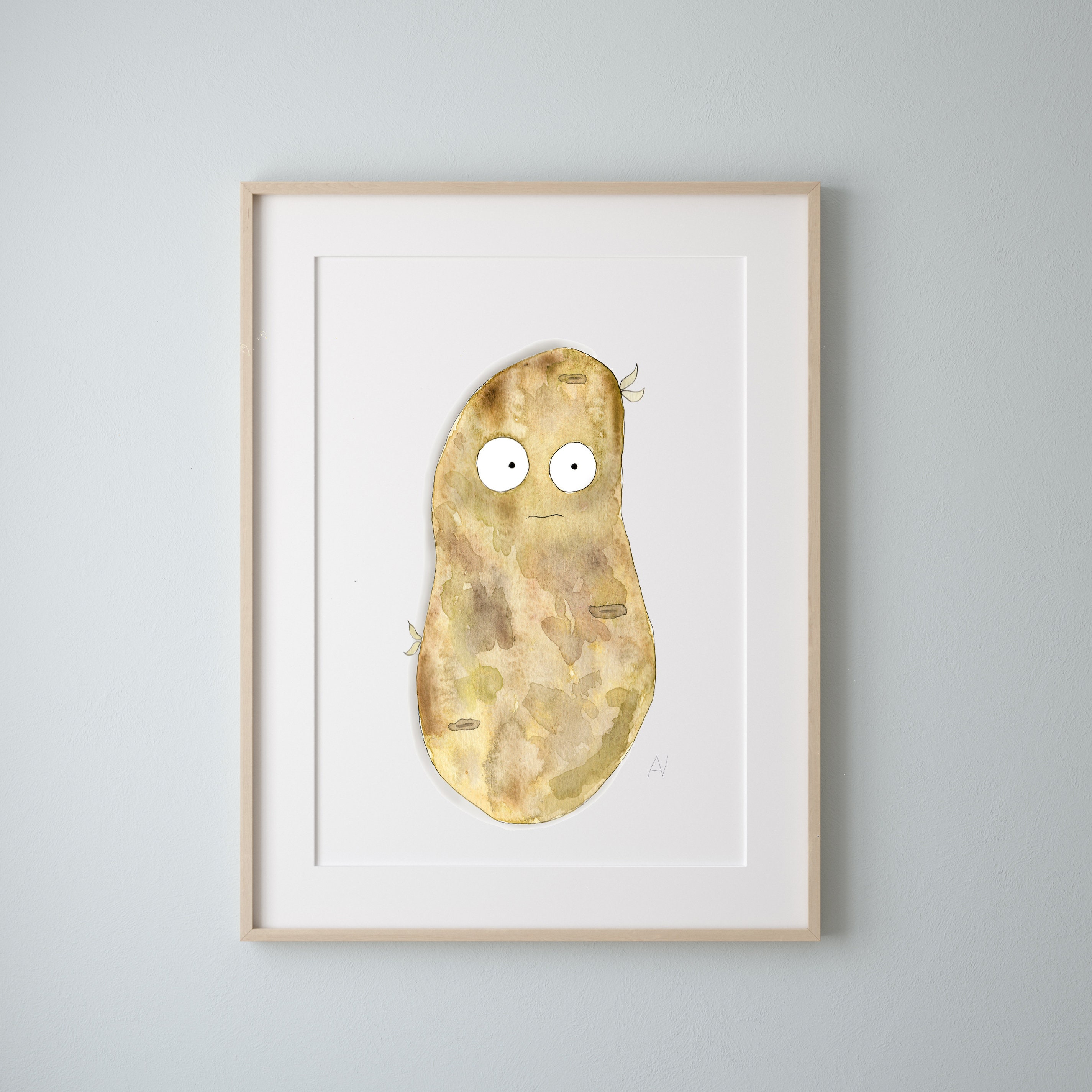 The Potato Potato Art Print Potato Wall Art Art Print - Etsy