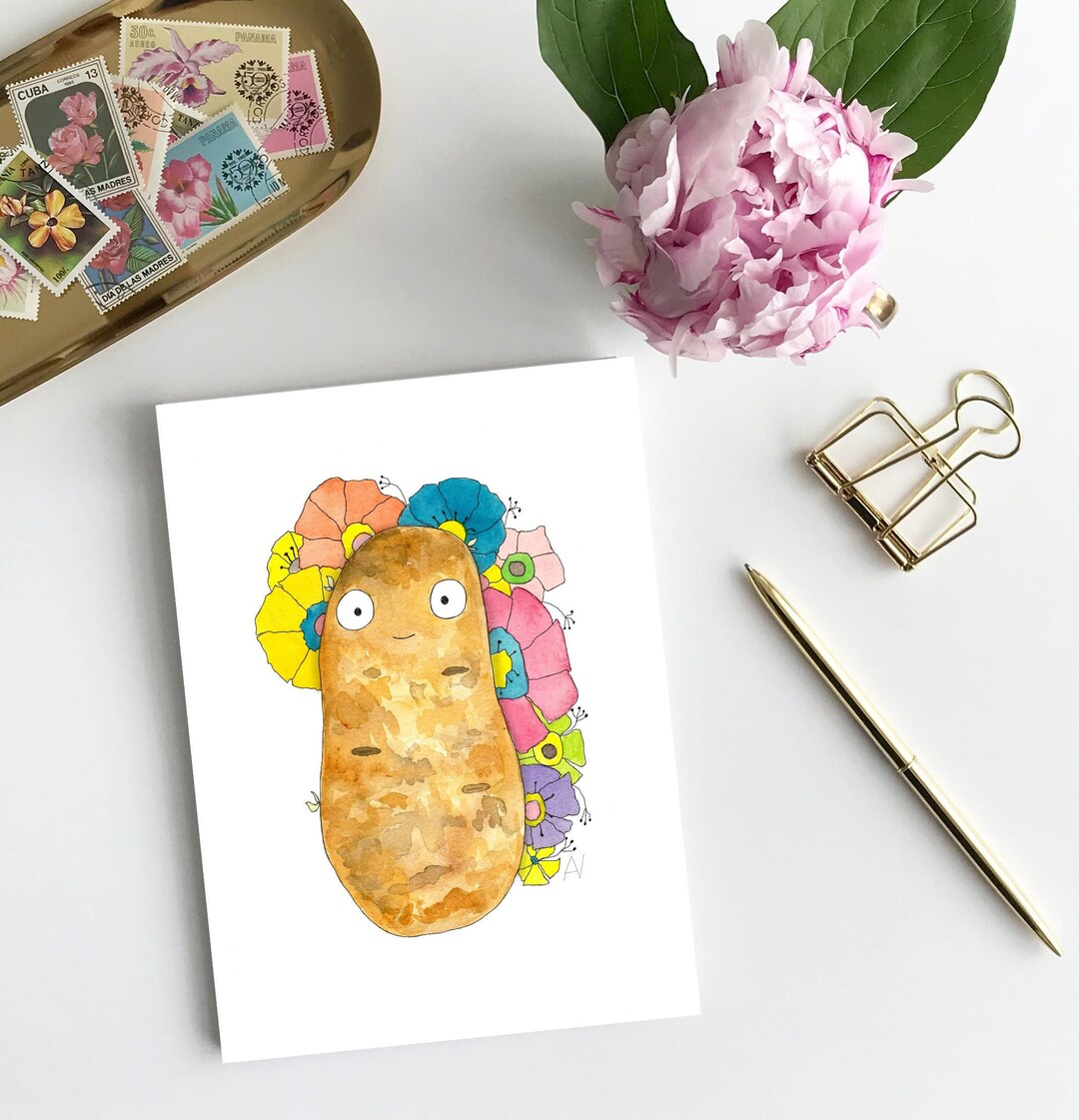 Potato Vibes, Cute Potato, Potato Art Print, Potato Wall Art, Poster ...