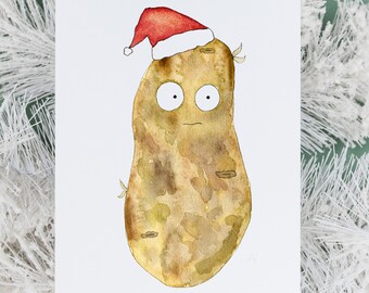 Potato Christmas Card - Etsy