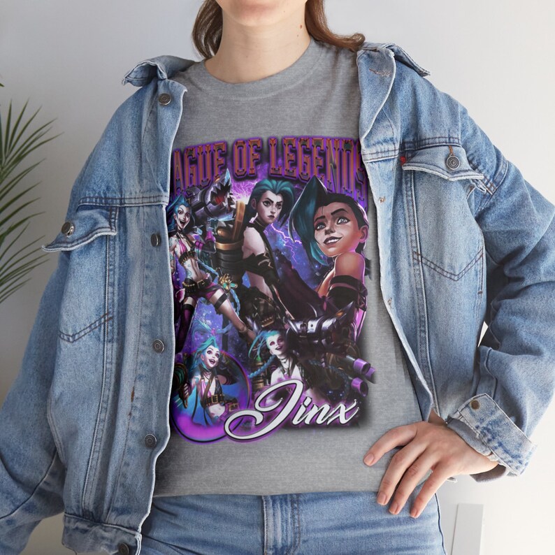 Jinx LOL T-shirt, Arcane League of Legends Unisex Tee - Etsy