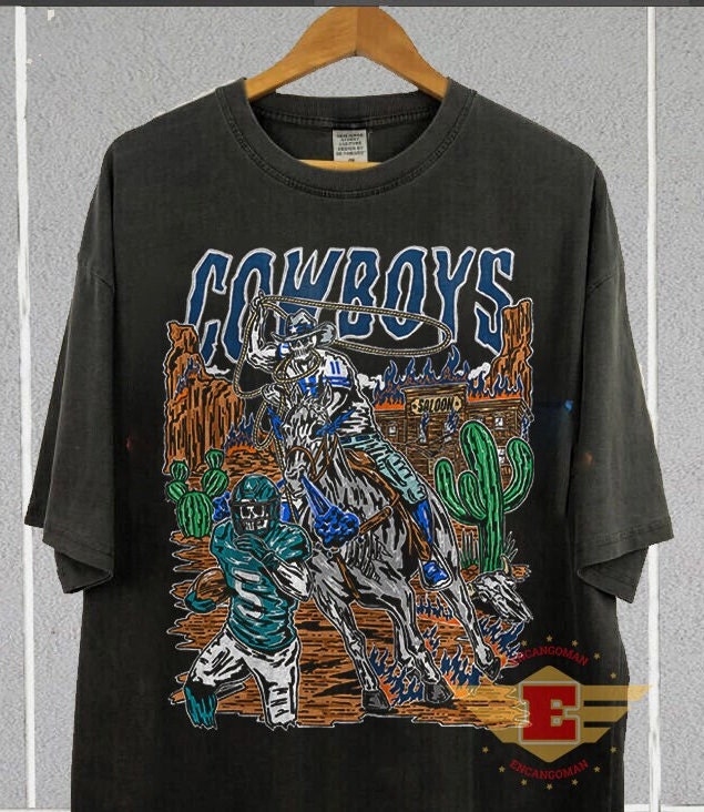 Vintage Dallas Football Skeleton Graphic Tee - Etsy