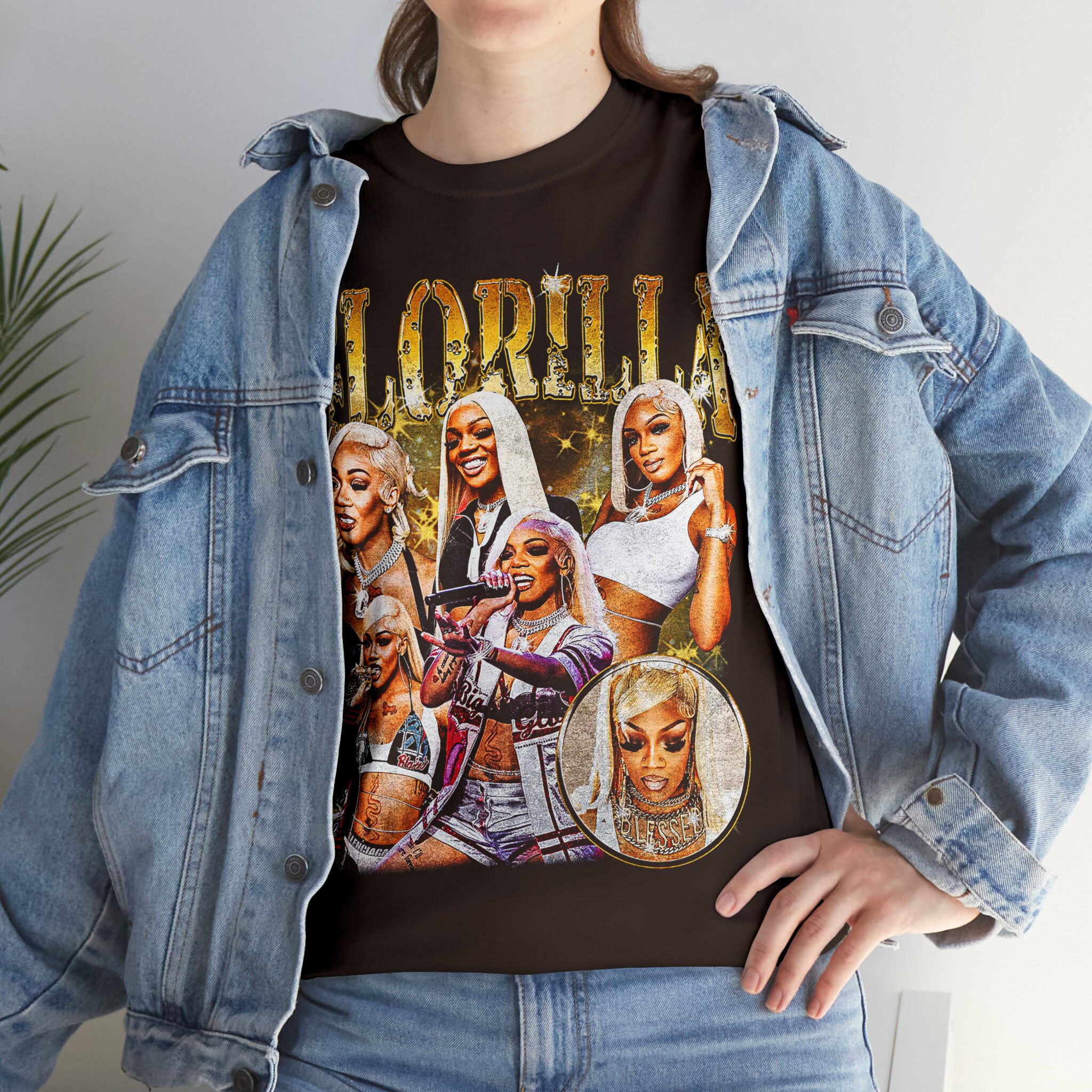 Glorilla Vintage Style 90's Bootleg T-shirt Retro Gorilla Graphic Tee ...