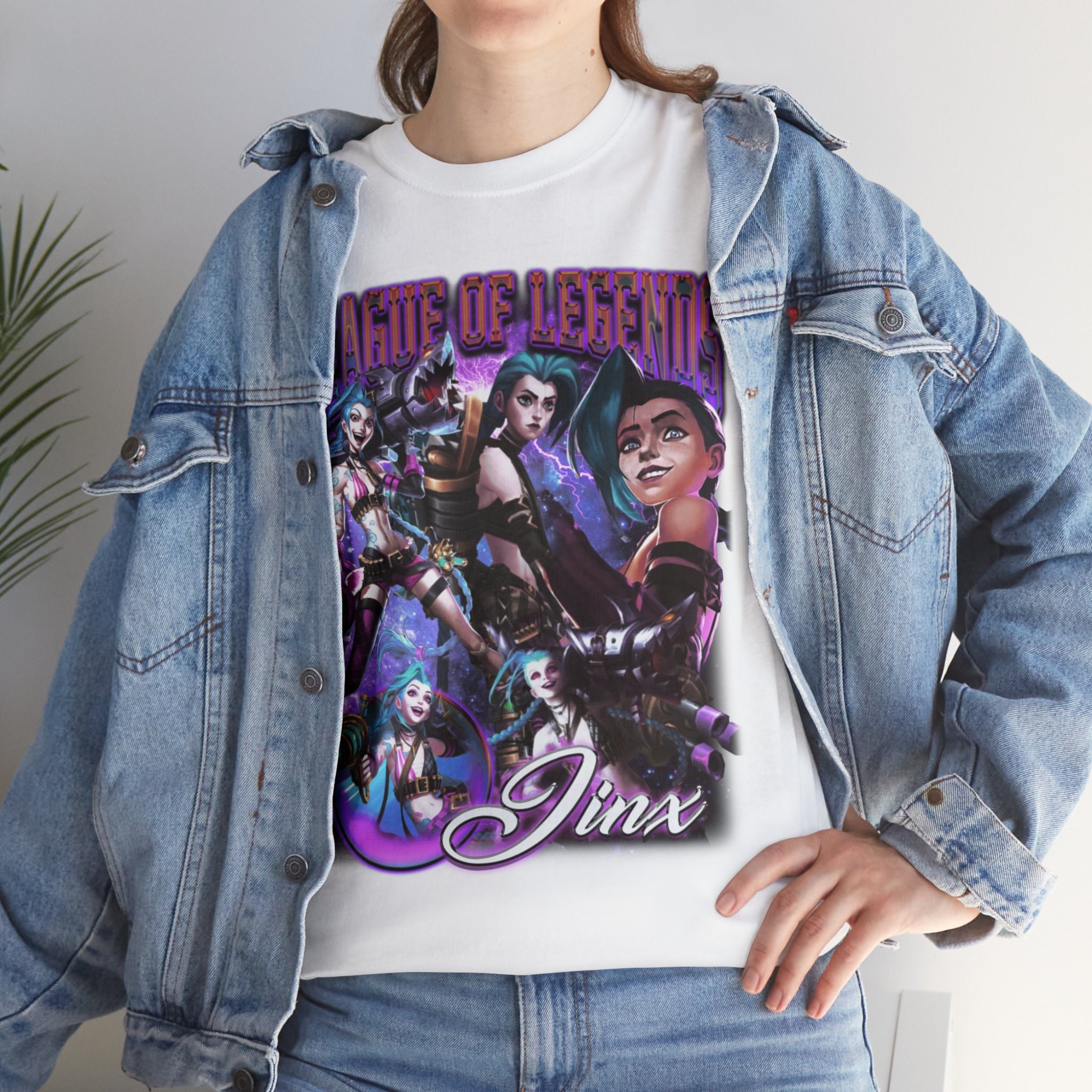 Jinx T-shirt, LOL Shirt, League of Legends Jinx Shirt, Arcane Jinx ...