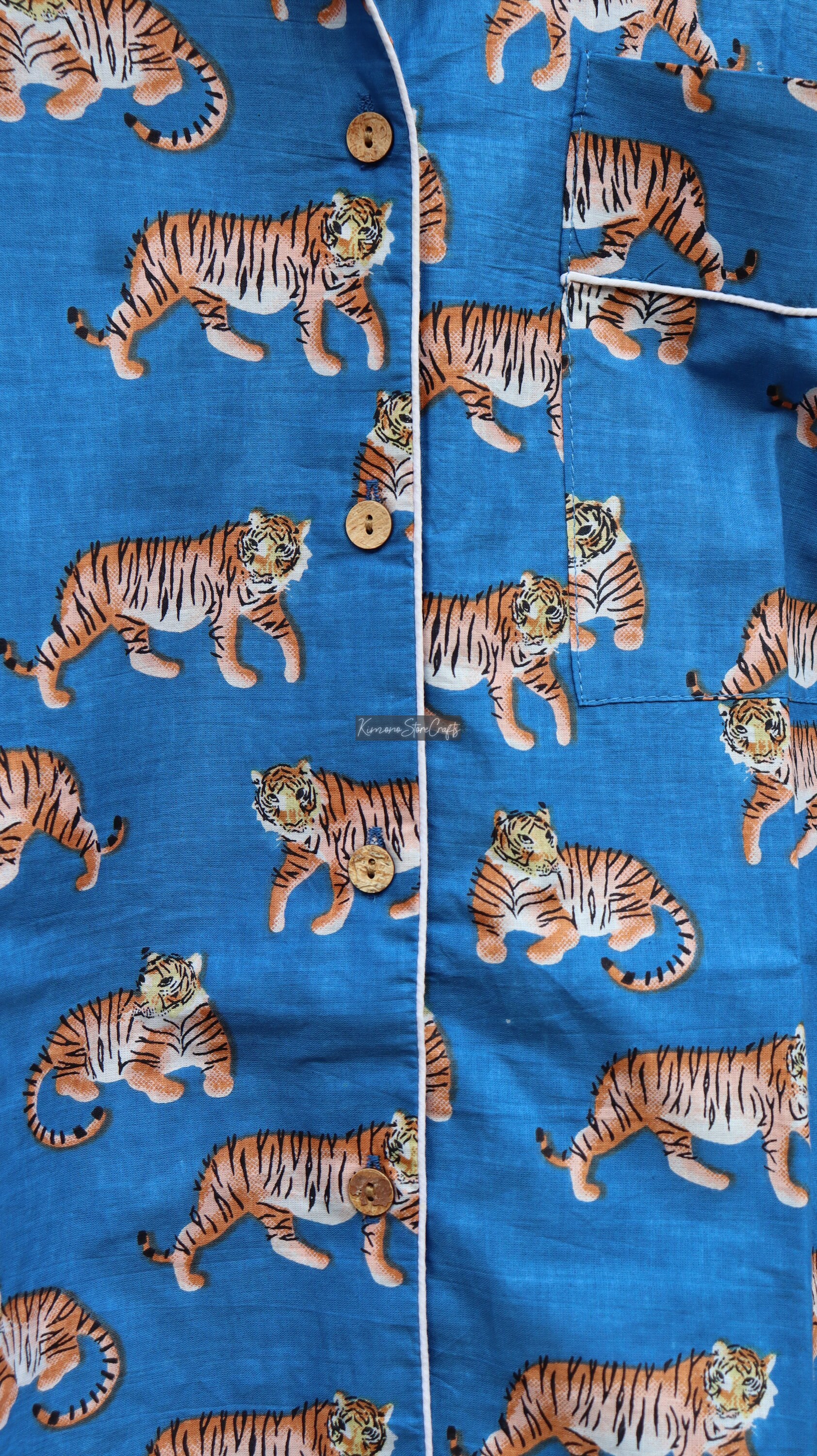 Tiger Print Short Pajamas ,chitta Print Pure Cotton Pj's ,pajamas Set ...