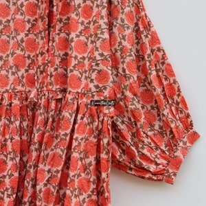 Floral Hand Block Print Beach Dress Midi and Mini Dress, - Etsy