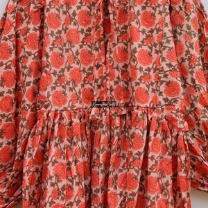 Floral Hand Block Print Beach Dress Midi and Mini Dress, - Etsy