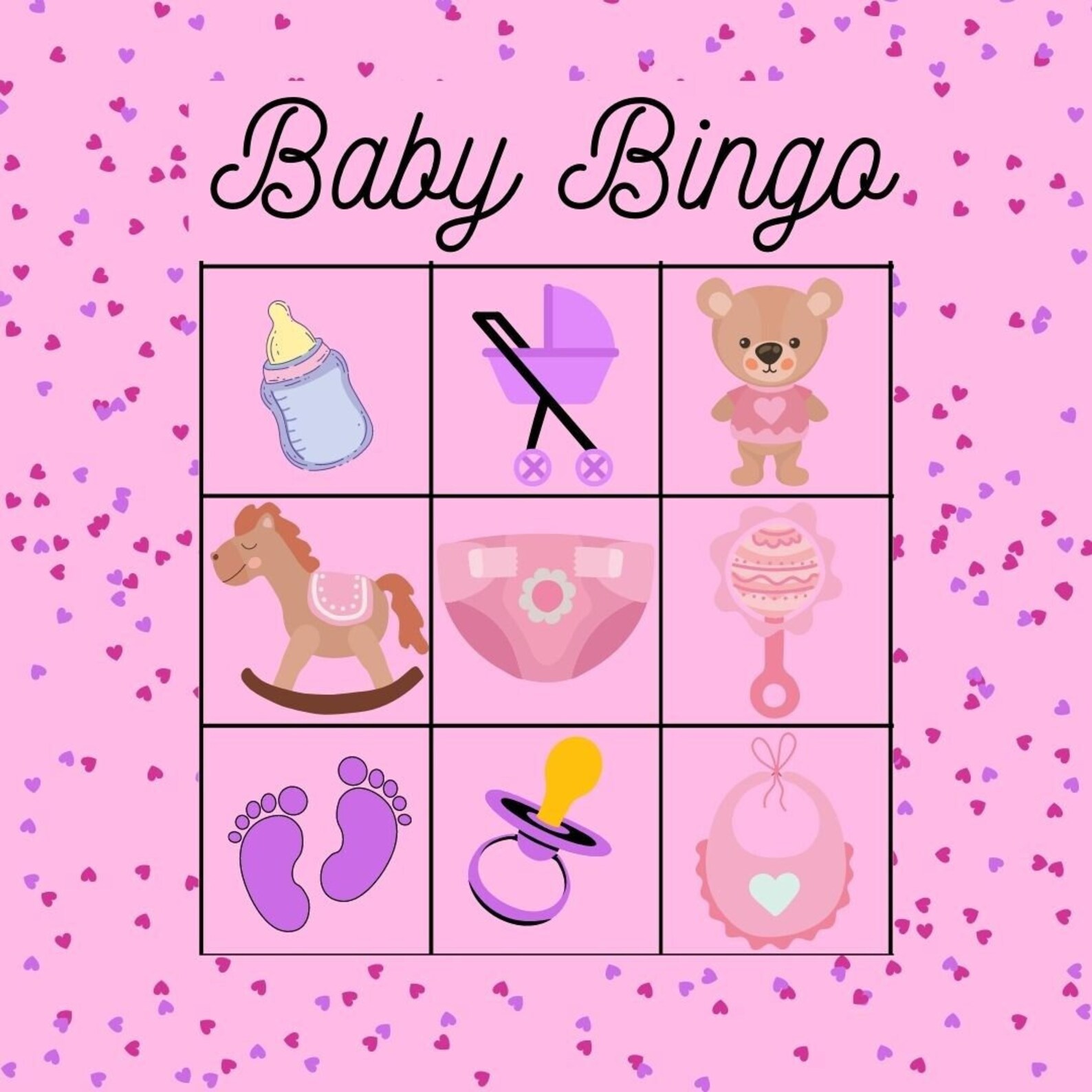 Baby Shower Bingo - Etsy