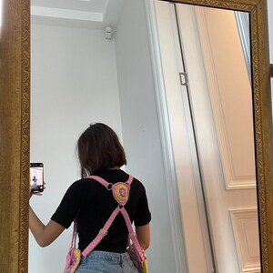 Crochet Cotton Harness Bag Set, Pastel Cotton Holster Bag, Women Travel Harness Bag, Holster ...