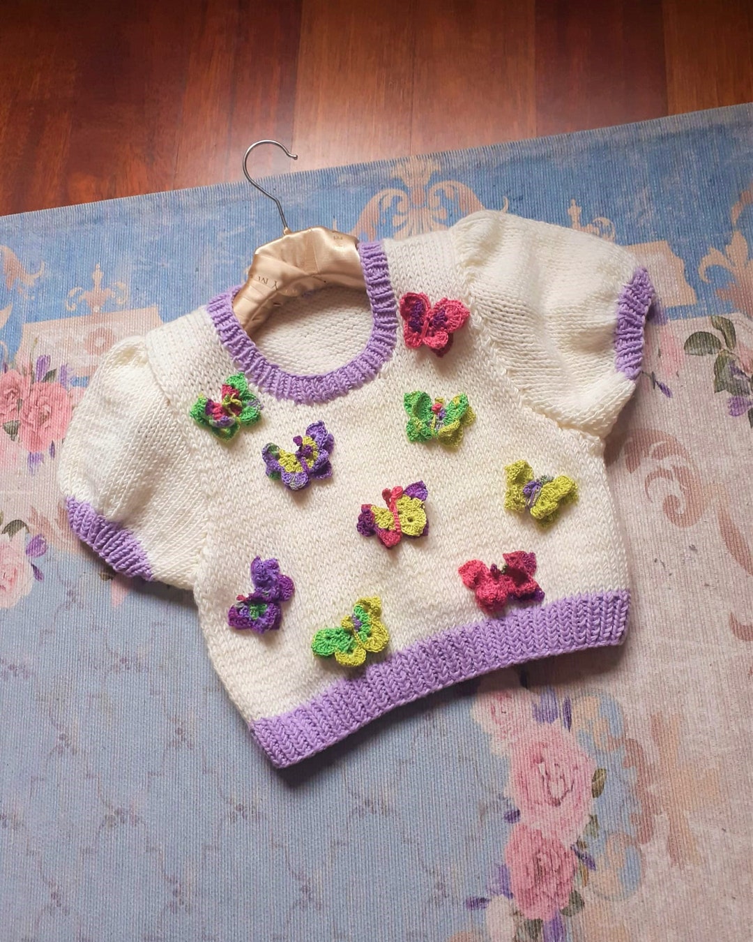Knit Chunky Butterfly Vest, Cottagecore Vest, Butterfly Vest, Butterfly ...