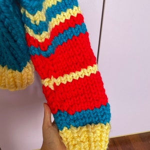 Knit Colorful Clown Cardigan, Clowncore Jacket, Clown Cardigan With ...