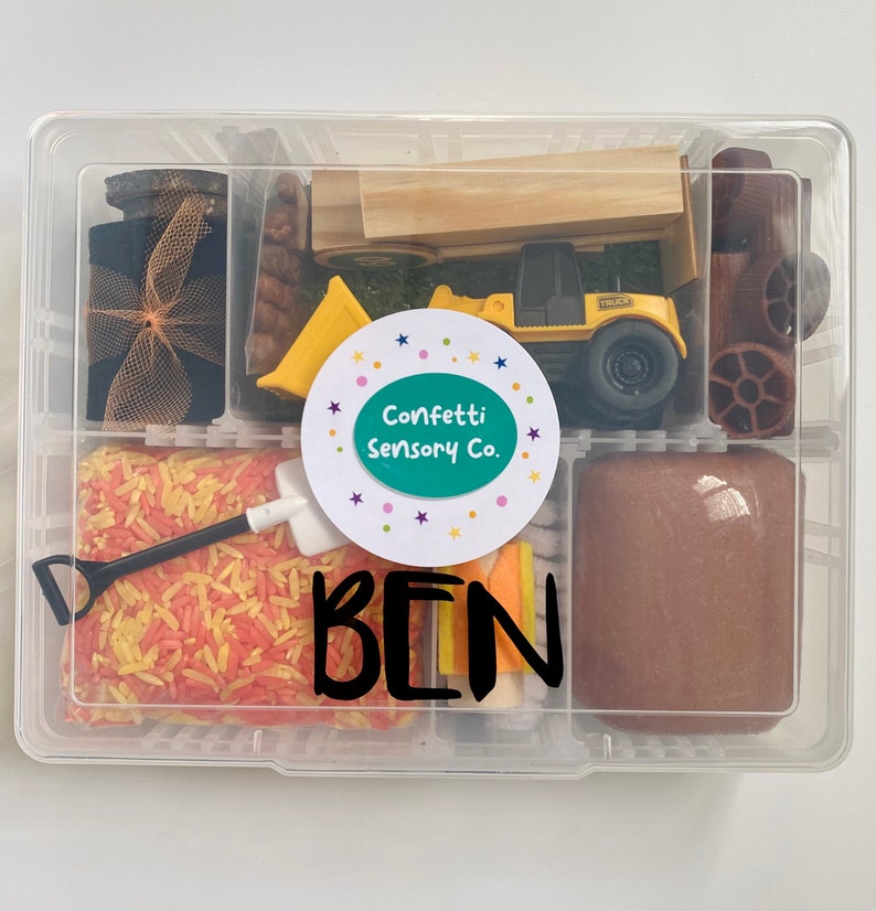 Construction Sensory Kit Personalised Sensory Box Pretend - Etsy Australia