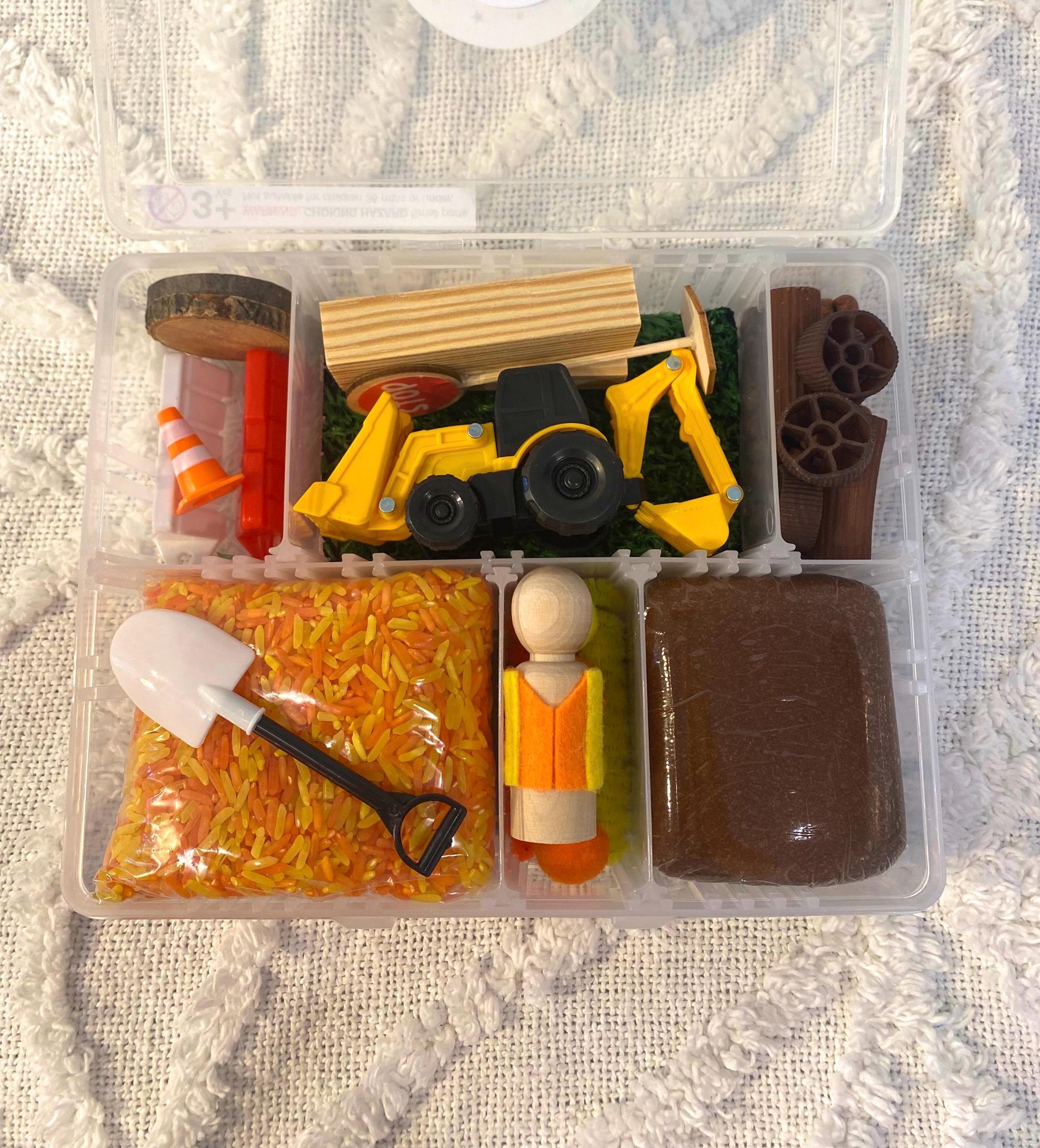 Construction Sensory Kit Personalised, Sensory Box, Pretend Play Kit ...