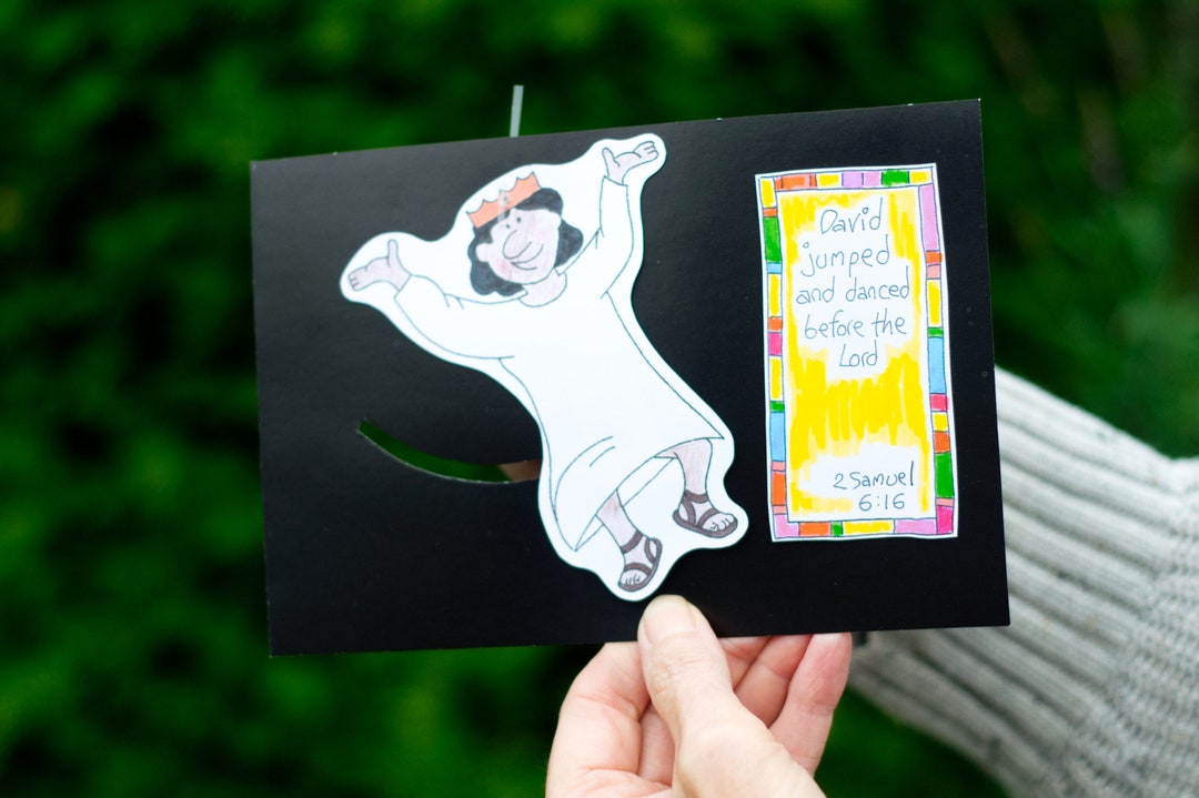 David Danced Bible Craft Template Digital PDF Download - Etsy