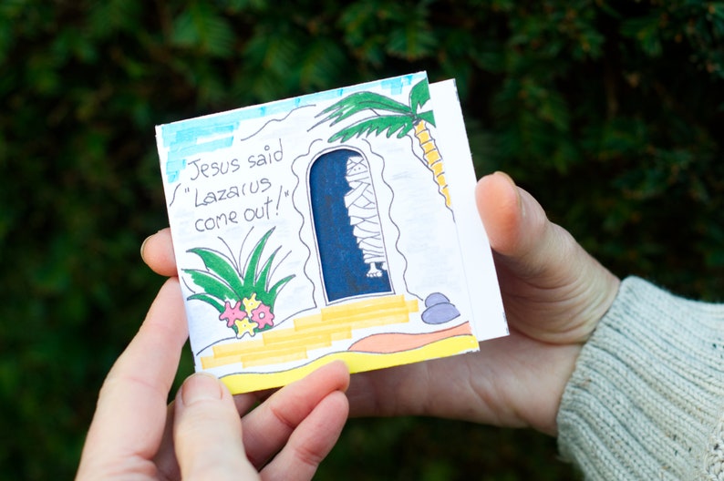 Lazarus Bible Craft Template Digital PDF Download - Etsy