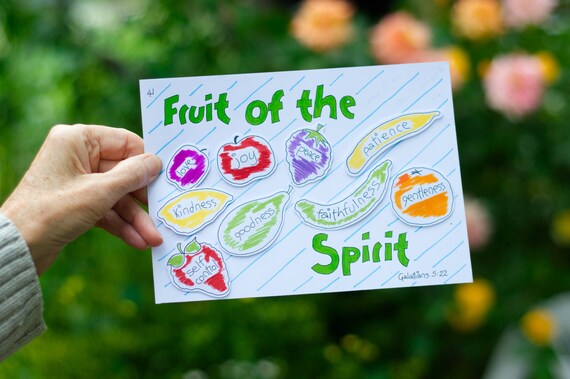 Fruit of the Spirit Bible Craft Template Digital PDF Download - Etsy