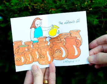 Elisha and the Widow's Oil, Printable Bible Story Pages, Craft, and ...