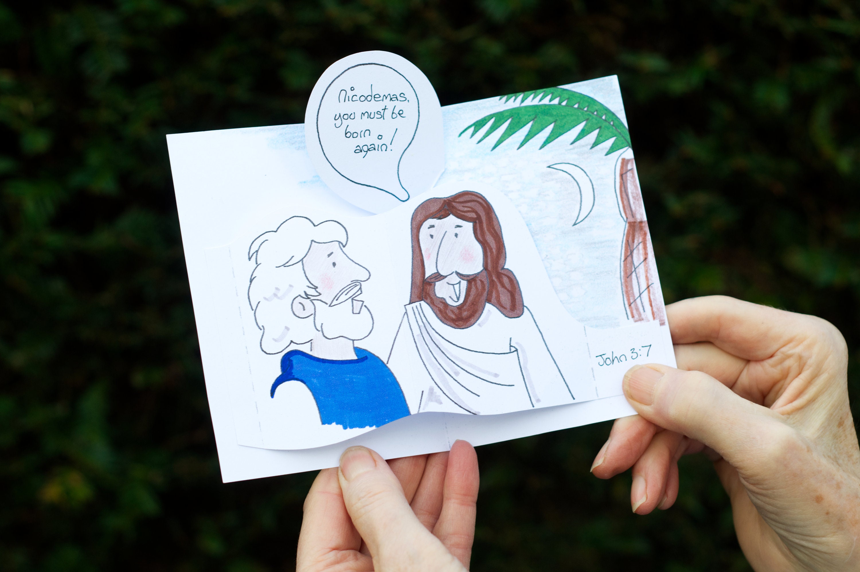 Born Again Bible Craft Template Digital PDF Download - Etsy