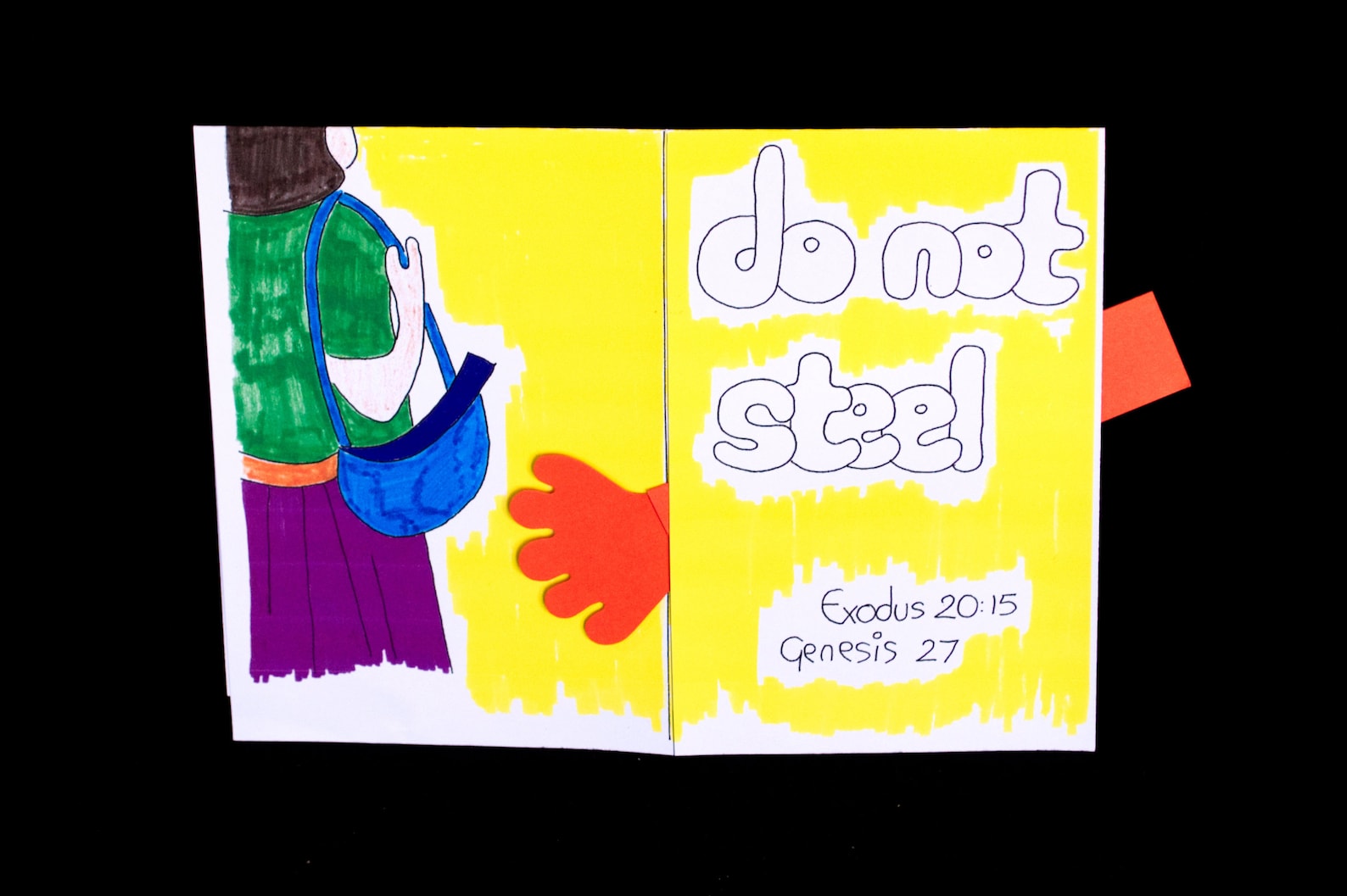 Do Not Steal Bible Craft Template Digital PDF Download the - Etsy